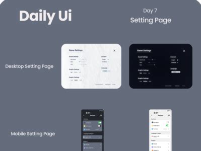 Daily UI Day 7 Setting Page By Joseph Safwat On Dribbble