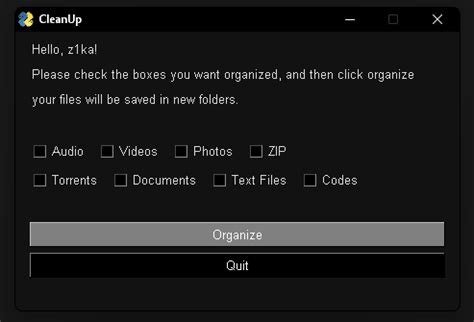 Github Z Ka Python File Organizer