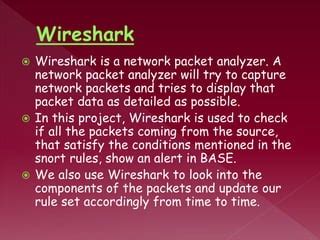 Industrial Training Network Intrusion Detection System Using Snort PPT