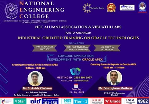 Anish Kisshore S On Linkedin Oracleapex Lowcodedevelopment Nec Training Oracletechnologies…