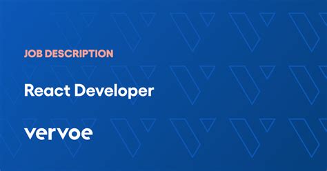 React Developer Job Description Template Vervoe