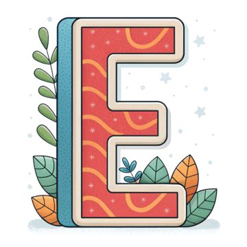 Cartoon Letter E Icon Letter Decoration Style Letter Creativity Png