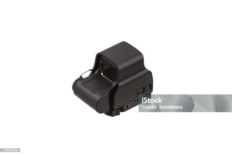 현대 광학 시준기 시력 짧은 거리에서 촬영하기위한 빨간 점 조준 장치 흰색 배경에서 격리합니다 0명에 대한 스톡 사진 및 기타 이미지 Istock