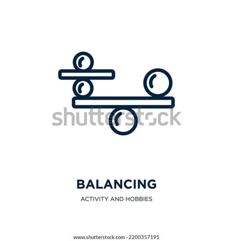 Balancing Icon Activity Hobbies Collection Thin Stock Vector Royalty Free 2200357191