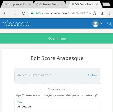 How To Make Scores URLs Which Contain The Names Of The Scores MuseScore