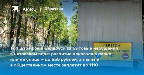 Штрафы в Беларуси 2023 распитие алкоголя появление пьяным в общественном месте неподобающее
