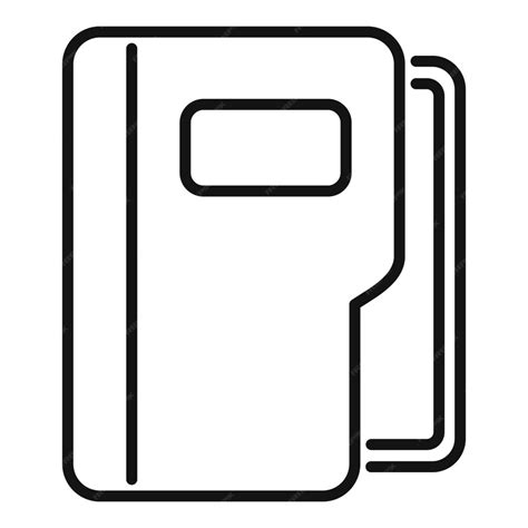 Premium Vector Folder Icon Outline Vector Crm Database Data System