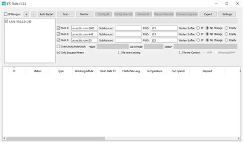 BTC Tool Download ASIC Miners Configuration Software