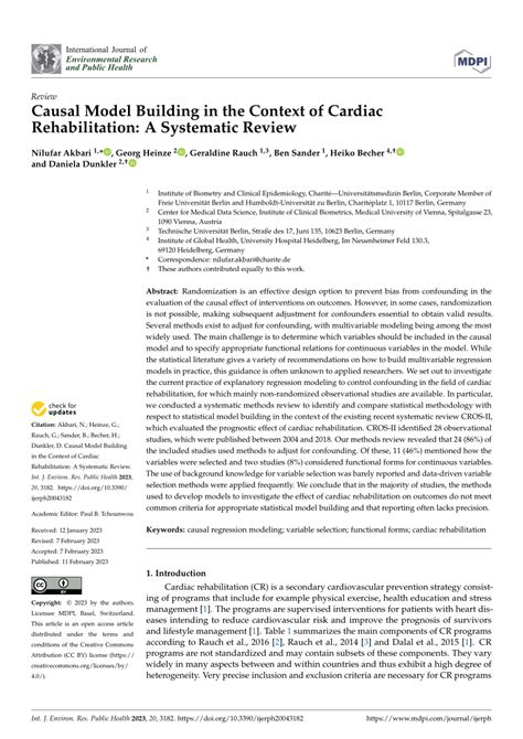 Pdf Causal Model Building In The Context Of Cardiac Rehabilitation A