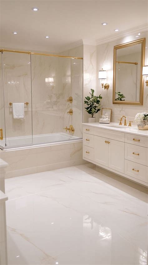 Chic White And Gold Bathroom Decor Inspiration