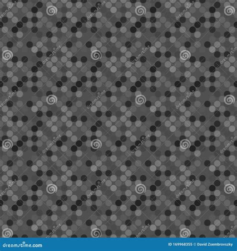 Geometrical Seamless Monochrome Circle Pattern Background Design Stock Vector Illustration Of
