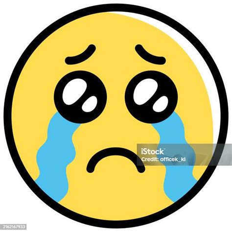 울고 견디는 표정이 있는 얼굴 이모티콘 벡터 일러스트 레이 션 가공의 인물에 대한 스톡 벡터 아트 및 기타 이미지 가공의 인물 걱정하는 귀여운 Istock