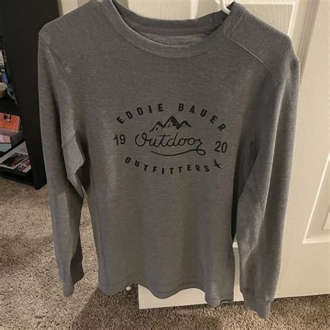 Eddie Bauer Mens Grey Shirt Depop
