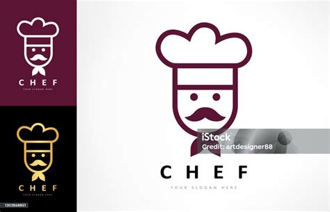 크립헤프 벡터 콧수염과 요리사 모자를 곁들인 셰프 옷 디자인 디자인에 대한 스톡 벡터 아트 및 기타 이미지 디자인 레스토랑