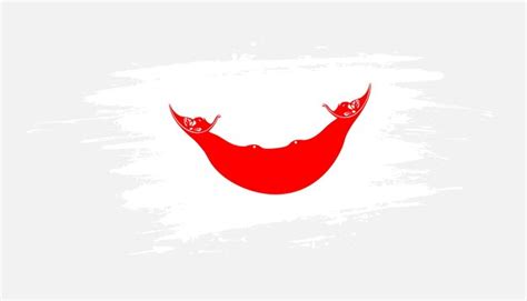 이스터 섬 국가 벡터 일러스트 레이 션의 크리에이 티브 손으로 그린 브러시 스트로크 플래그 프리미엄 벡터
