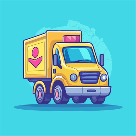 Cute Delivery Truck On Route Vector Premium Ai Generated Vector