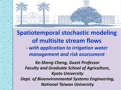 Spatiotemporal Stochastic Modeling Of Multisite Stream Flows With Application To Irrigation