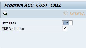 ACC CUST CALL SAP Tcode Call Customizing Transaction Transaction Code