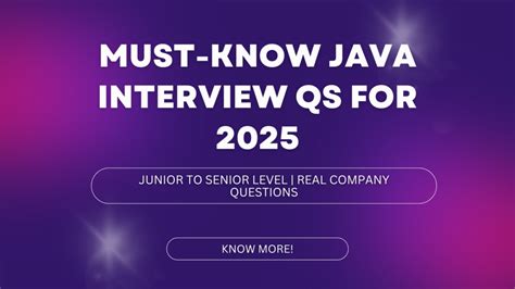 ☕ Top Java Interview Questions You Must Know In 2025