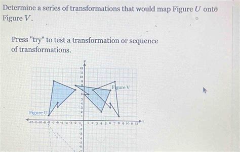 solved determine a series of transformations that would map figure u