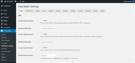 Field Editor Settings Wp Daddy