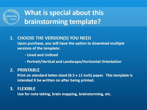 Printable Brainstorming Template Mind Map Planner Brain Dump Etsy