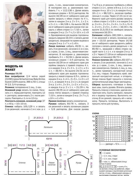 Вязание спицами для детей 1 года с описанием и схемами спицами