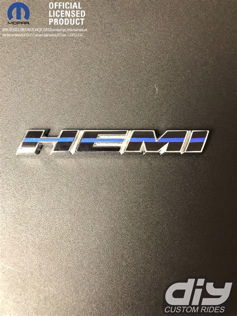 Dodge Hemi Fender Emblem Insert Overlay Decals Landr Thin Blue Line Fits
