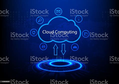 graphics design hitech technology cloud computing concept stock