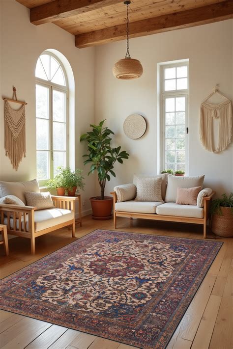 Liriya Dijital Baskı Eskitme Görünüm Klasik Desen Dekoratif Makinada Yıkanabilir Salon Halısı