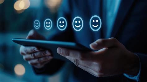 Customer Satisfaction Rating On Digital Tablet Premium Ai Generated Image