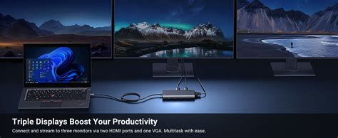 Ugreen 8 In 1 Usb C 4k Docking Station Dual Monitor Triple Display Usb C Hub With 2