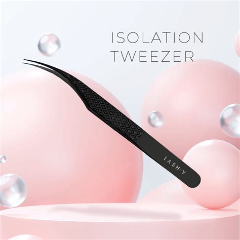 Titanium Eyelash Tweezers Isolation 2 Lash V