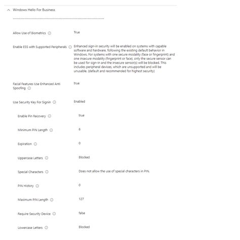 Cant Configure Windows Hello In O365 Azure Inviroment Microsoft Qanda
