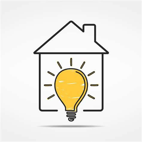 Abstract House With Light Bulb 49564587 Vector Art At Vecteezy