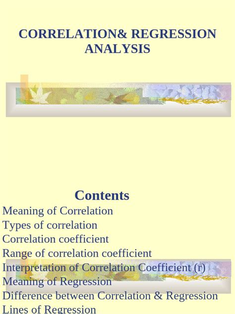 Corelation And Regression Pdf Coefficient Of Determination Regression Analysis