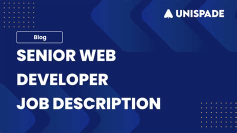 senior web developer job description template unispade blog