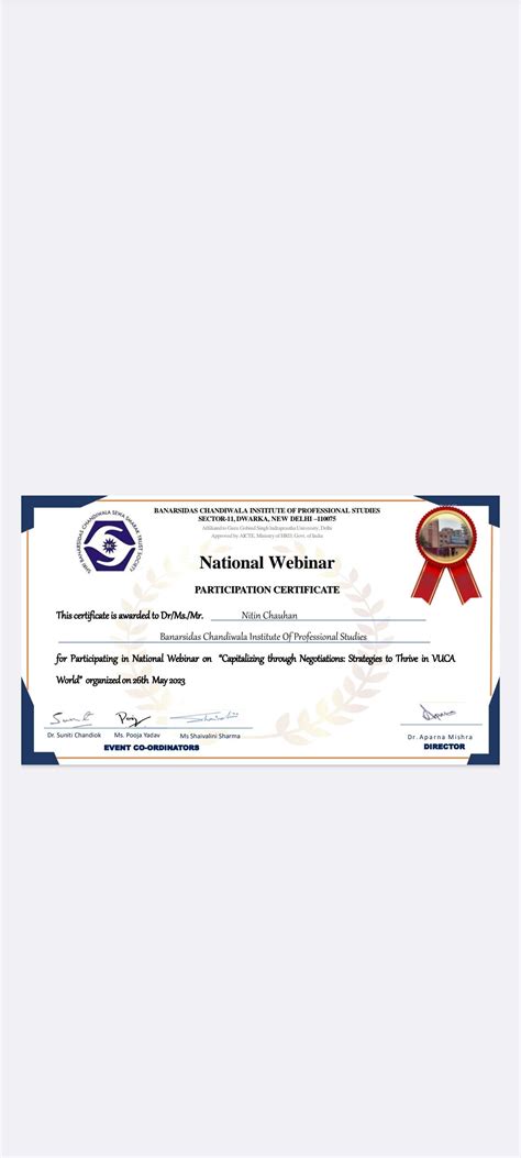Nitin Chauhan On Linkedin Certificate For Participating In National