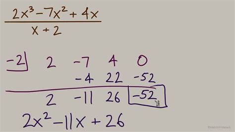 Synthetic Division Simplified Polynomial Long Division Method