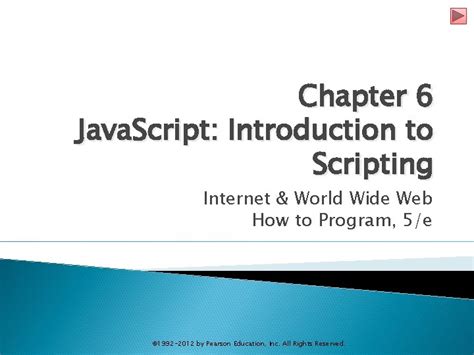 Chapter 6 Java Script Introduction To Scripting Internet