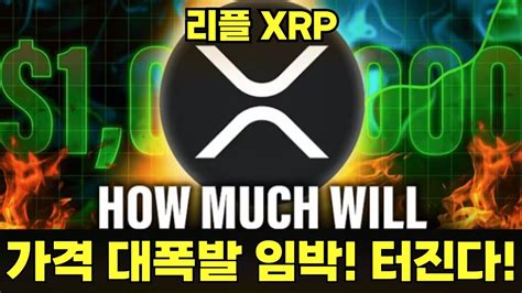 리플 Xrp 새벽 속보 가격 대폭발 임박 터질게 터진다 Youtube