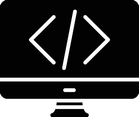 Coding Glyph Icon Vector Art At Vecteezy