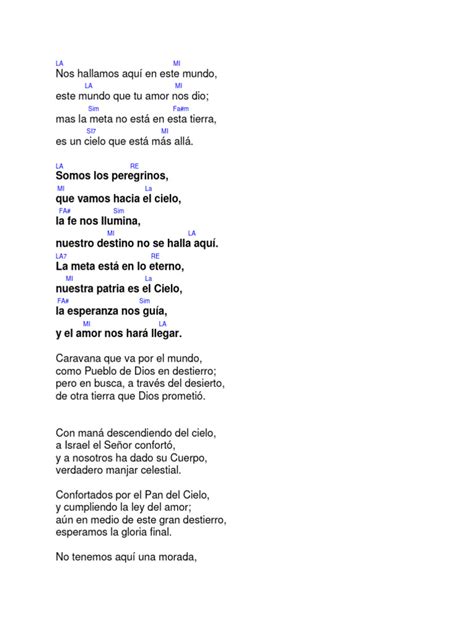 Letras Y Acordes Somos Los Peregrinos Pdf