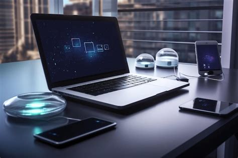 Premium Photo Laptop And Smart Connected Objects Iot