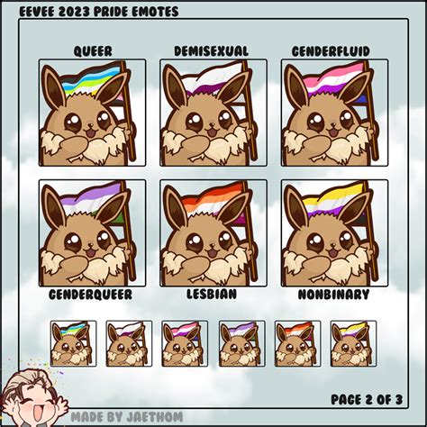 2023 Eevee PRIDE Flag Emote Pack - Jae Thom's Ko-fi Shop - Ko-fi ️ Where creators get support ...