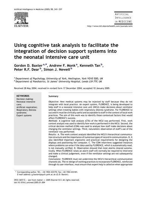 pdf using cognitive task analysis to facilitate the integration of