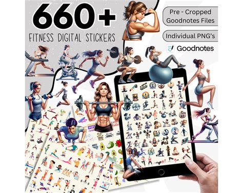 660 Fitness Digital Stickers Gym Lover Stickers Health Stickers