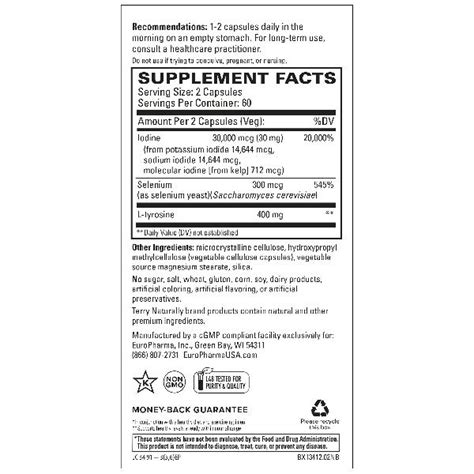 Thyroid Care Plus With Selenium 120 Capsules Fitness Nutrition Center
