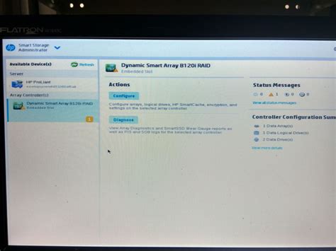 hp dynamic smart array b120i raid acusando hd não comunidade de