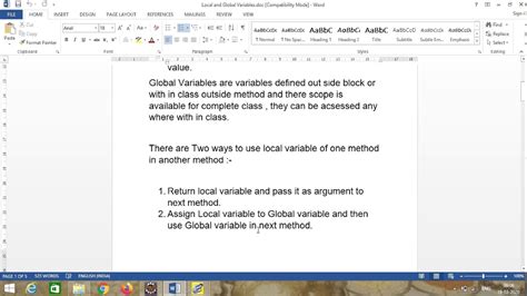 Core Java Lecture 6 Local Global And Static Variables Lecture Youtube